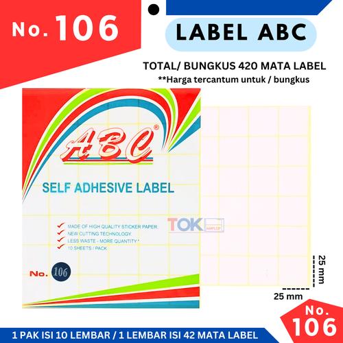 Jual Stiker Label ABC 106 Polos ( self adhesive label ) / label ...