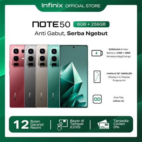 Promo Infinix Note 50 8/256GB - Up to 16GB Extended RAM - Helio G100 ...