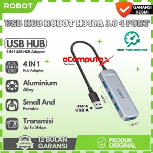 Jual ROBOT H340A USB HUB 4 Port USB-A ke USB 3.0 5Gbps H-340A 4 port ...