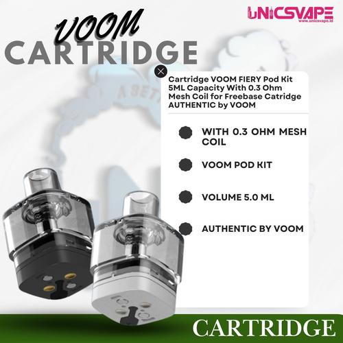 Promo Cartridge VOOM FIERY Pod Kit 5ML Capacity With 0.3 Ohm Mesh Coil ...