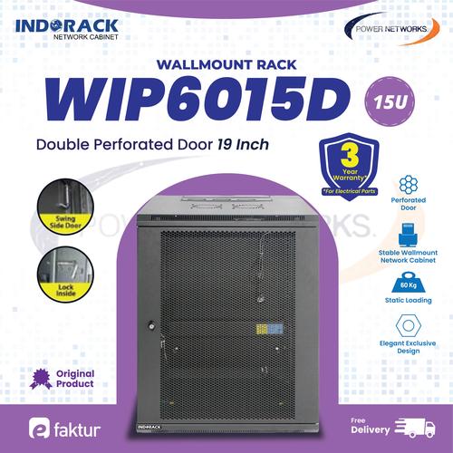 Jual INDORACK WALLMOUNT RACK WIP6015D DOUBLE PERFORATED 15U DEPTH 600mm ...