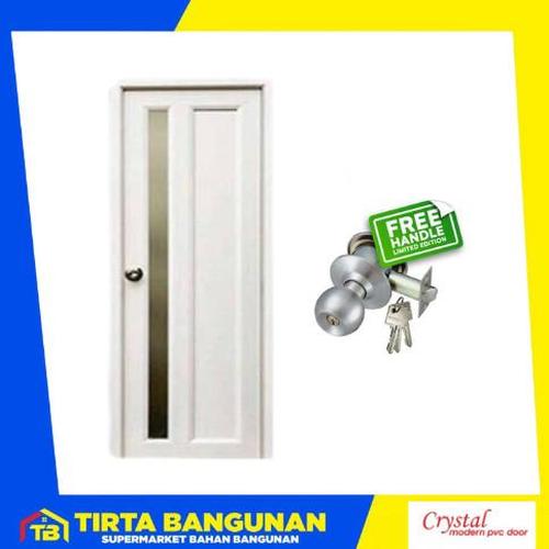Jual PINTU PVC CRYSTAL MINIMALIS 70 X 195 CM PUTIH / PINTU PVC KAMAR ...