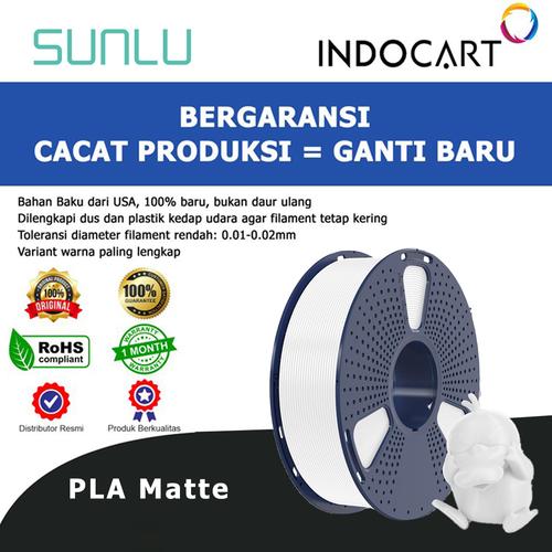 Promo INDOCART Tinta Filamen 3D Printer Filament SUNLU PLA Matte 1.75mm ...