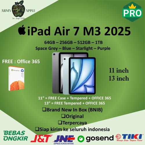 Jual Apple iPad Air M3 13 Inch 2025 Air 7 7th Gen 128GB 256GB 512GB 1TB ...