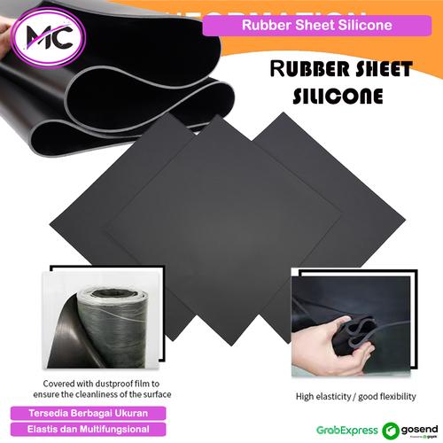 Jual Karet Lembaran Silikon Rubber Sheet Silicone Hitam Tebal 1mm 2mm ...