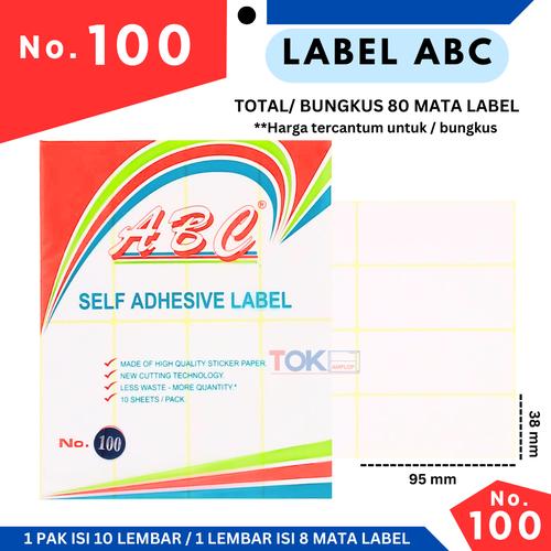 Jual Stiker Label ABC 100 Polos ( self adhesive label ) / label ...