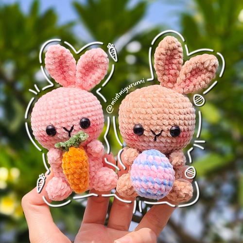 Jual Easter Bunny / Kelinci Paskah - Amigurumi / Boneka Rajut - carrot ...