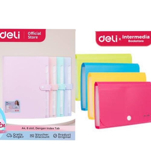Jual DELI EXPANDING FILE DOCUMENT A4 A6 BAG MAP TAS DOKUMEN AKORDION MAP HARMONIKA BANYAK SEKAT ...