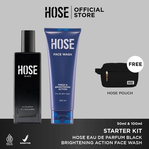 Promo HOSE Eau De Parfum Black & Brightening Action Face Wash Starter ...
