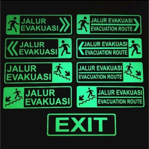 Jual Sign Akrilik Rambu Jalur Evakuasi Glow In The Dark NEO - Bercahaya ...