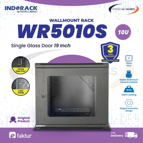 Promo INDORACK WR5010S Wallmount Rack 10U INDORACK Depth 500mm Glass ...