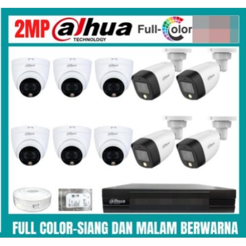 Jual Paket CAMERA CCTV 10 Channel Full Color 2 .MP (Paket komplit ...
