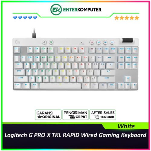 Promo Logitech G PRO X TKL RAPID Wired Gaming Keyboard - White Cicil 0% ...