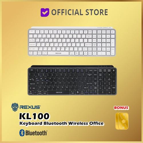 Promo Rexus KL100 Keyboard Office Wireless Bluetooth KL 100 Dual Mode ...