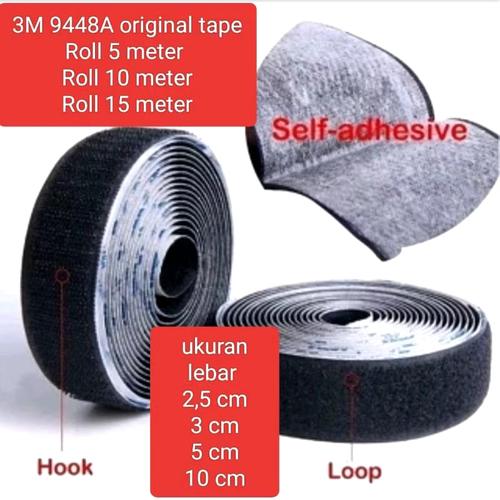 Jual perekat strap 3m hook dan loop per roll 5 meter,10 meter,15 meter ...