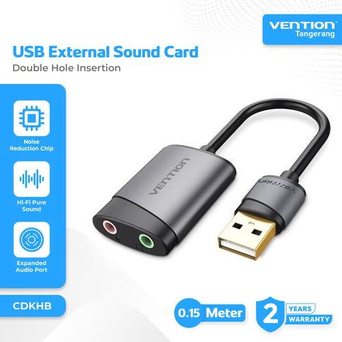 Promo Vention USB Sound Card External Adapter For PC Metal Type ...