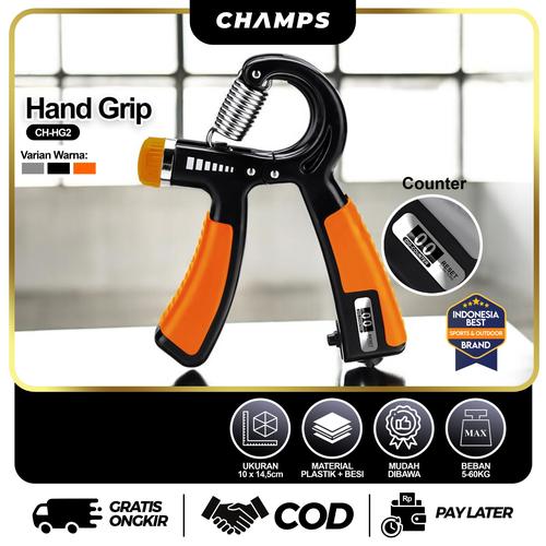 Promo CHAMPS Handgrip Counter Set 5-60 Kg Alat Olahraga Tangan CH-HG 2 ...