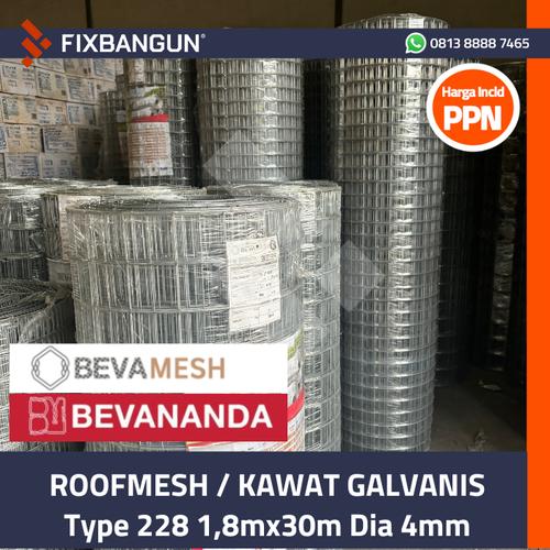 Jual Kawat Galvanis | Roofmesh Beva Mesh 228 Uk, 50 x 50 Dia, 4mm ...