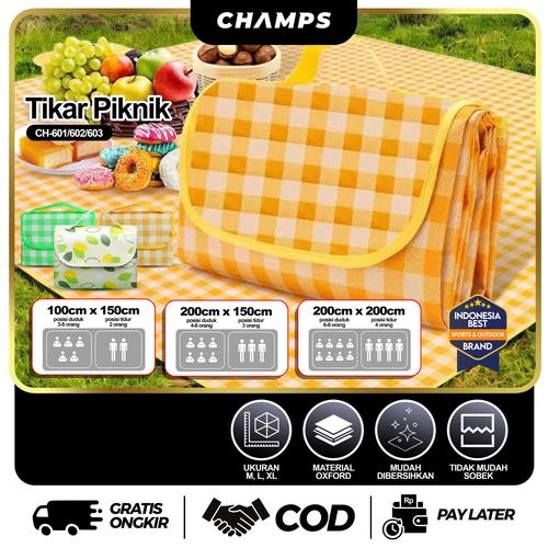 Promo CHAMPS Tikar Piknik / Picnic Blanket praktis - Daun 100x150 ...