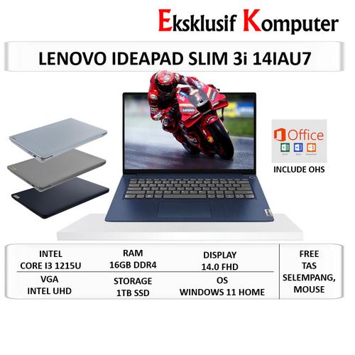 Jual Lenovo Ideapad Slim 3i 14iau7 Intel i3-1215U 1TB SSD Ram 16GB 14" FHD Win11+OHS - Abyss ...