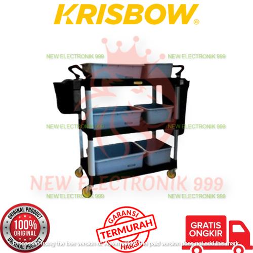 Jual KRISBOW THREE STEP TROLLEY LARGE BLACK SET 10612811 - Jakarta ...