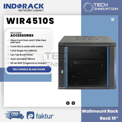 Jual INDORACK Wallmount Rack 10U Depth 450mm Rak Server Modem Wifi ...