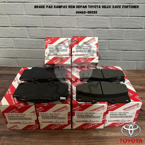 Jual BRAKE PAD KAMPAS REM DEPAN TOYOTA HILUX 3.0CC FORTUNER 04465-0K020 ...