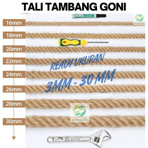 Jual Tali Tambang 4mm 6mm 8mm 10mm 12mm 14mm 16mm Tali Rami Goni Manila ...