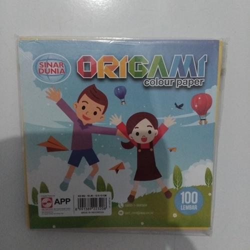 Jual KERTAS WARNA / KERTAS ORIGAMI / COLOUR PAPER UKURAN 12 CM X 12 CM ...