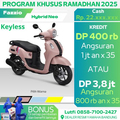 Jual Yamaha Fazzio Hybrid Neo Pink Mauve 2025 / Motor matic Baru Fazzio ...
