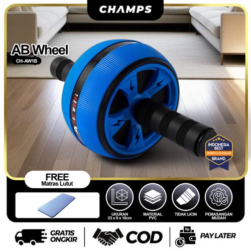 Promo CHAMPS AB WHEEL / Alat Push Up Wheel Roda Fitness Olahraga CH ...