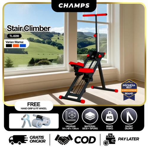 Promo CHAMPS Stair Climber Manual Alat Panjat Cardio Mesin Panjat Alat ...