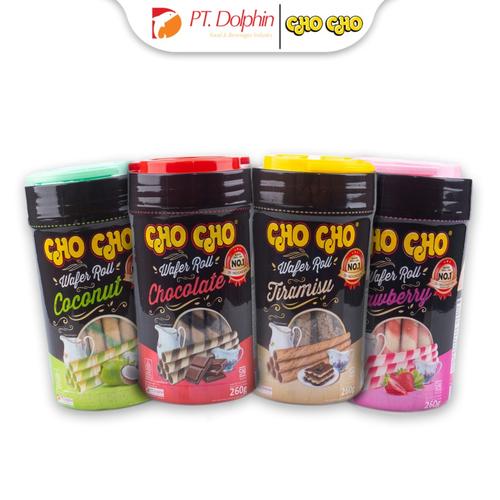 Jual CHO CHO WAFER ROLL / WAFER STICK CHOCOLATE / STRAWBERRY / COCONUT ...