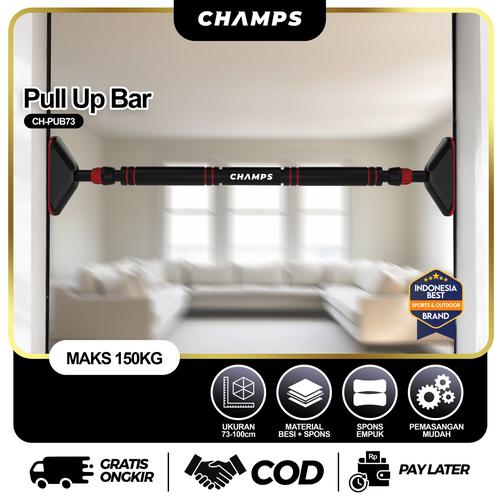 Jual CHAMPS Pull Up Bar Tiang Pull Up Alat Olahraga Chin UP Pintu model ...