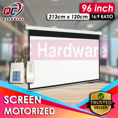 Jual Screen Projector Motorized 96" ratio 16:9 - elektrik 96 inch 16:9 ...
