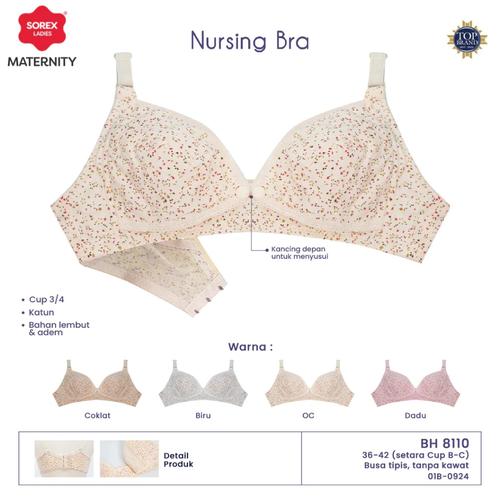 Jual Bh Bra Ibu Menyusui Busa Tipis Motif Bunga Sorex Nursing Bra 8110 ...