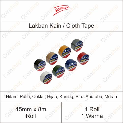 Jual Cloth Tape / Lakban Kain Warna Solatape 45 mm x 8 meter 45mm x 8 ...