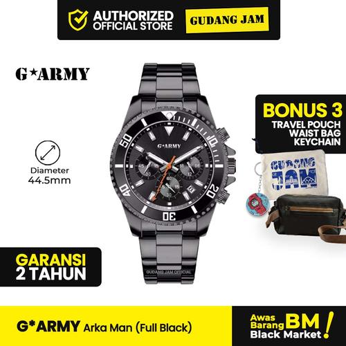 Promo Jam Tangan Analog Pria GARMY Arka Stainless Steel Strap Watches - Black Cicil 0% 3x - Kota ...