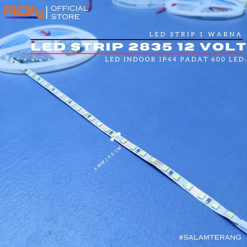 Jual LAMPU LED STRIP ROLL 5MM 5 METER 12V INDOOR IP44 PADAT 600 LED ...