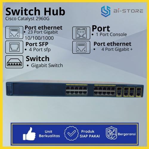 Jual Switch Hub Gigabit Cisco Catalyst 2960G 24 Port Minus 1 Port ...