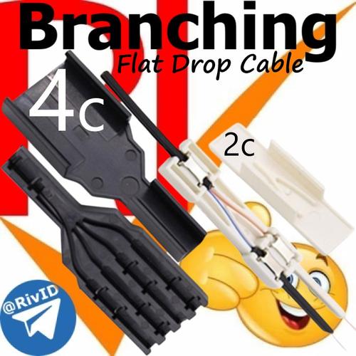 Jual Flat Drop Cable Branching 2c 4c Casing Splitter 2 4 core Fiber ...