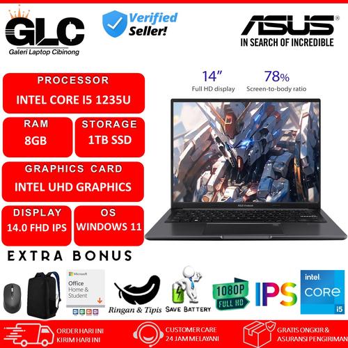 Jual Laptop ASUS VIVOBOOK 14 A1404ZA VIPS551 INTEL I5 1235U 8GB 512GB ...