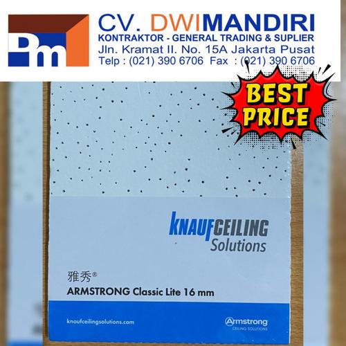 Jual Acoustic Ceiling plafon Amstrong Classic Lite 16x600x1200mm Teguler ( Bevel ) - Jakarta ...