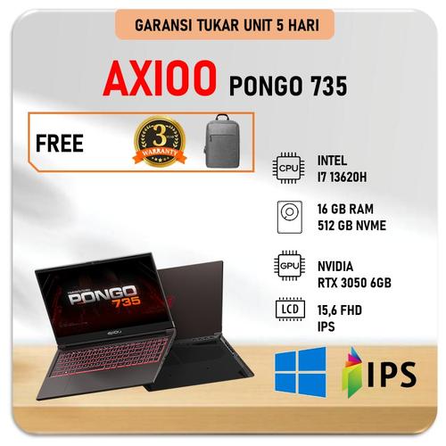 Jual AXIOO PONGO 735 i7 13620H 16GB 512GB RTX 3050 6GB DOS/WINDOWS 11 ...