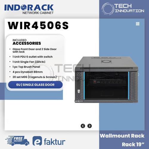 Jual INDORACK Wallmount Rack 6U Depth 450mm Rak Server Modem Wifi ...