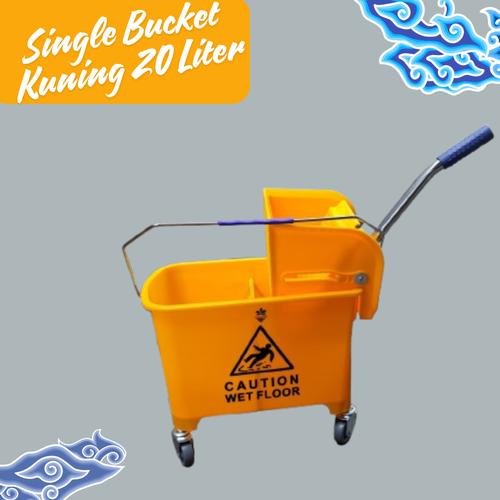 Jual Alat Pel Single Bucket + Alat Peras | Mop Bucket Cleaning - Kuning ...