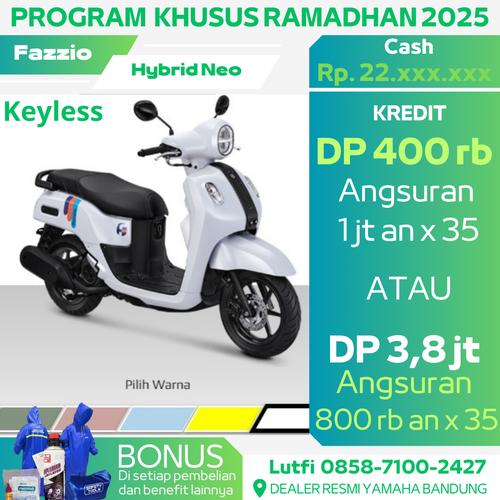 Jual Yamaha Fazzio Hybrid Neo White 2025 / Fazzio Hybrid Neo Putih ...