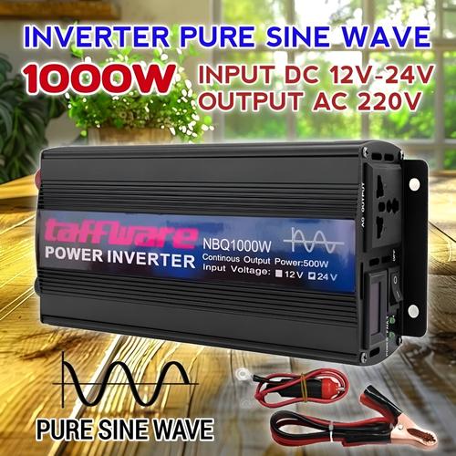 Jual Power Inverter 1000 Watt Pure Sine Wave DC 12V 24V 48V 60V ke AC 220V Taffware PSW - 12 ...