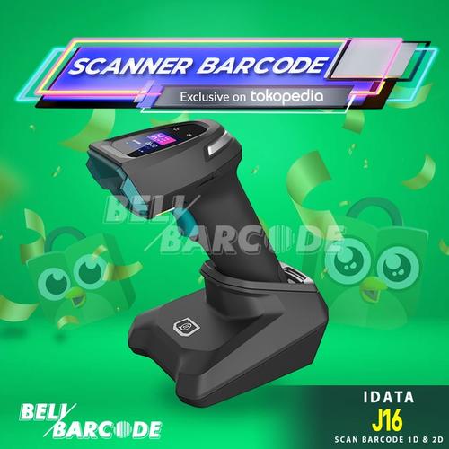 Jual Scanner Barcode 2D Bluetooth iData J16 Scan QR Code Handheld ...