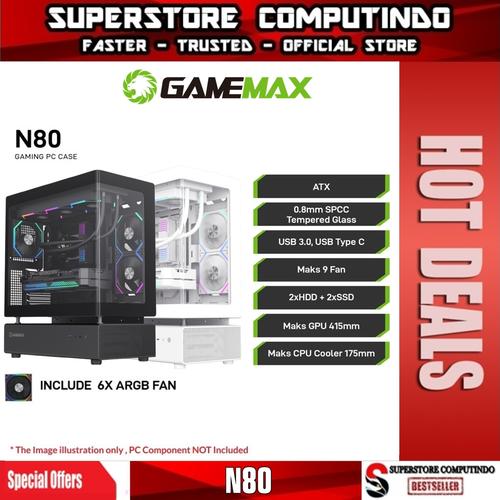 Promo Casing GameMax N80 Mid Tower ATX Gaming PC Case - Hitam Cicil 0% ...